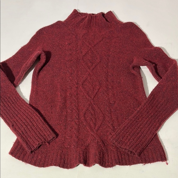 Lord & Taylor | Sweaters | Lord Taylor Womens Wool Blend Red Cable Knit ...